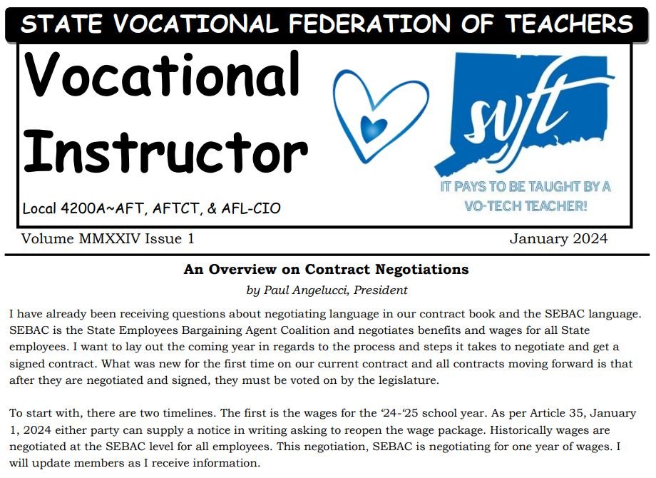 State Vocational Federation of Teachers | AFT Stateweb
